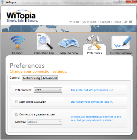 User guide for WiTopia™ Windows app XP-8.1 - personalVPN.com