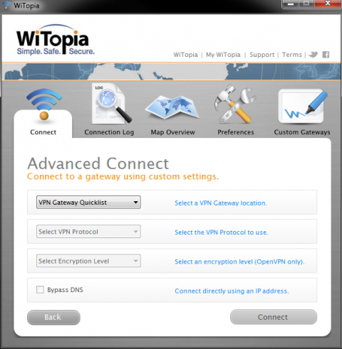 User guide for WiTopia™ Windows app XP-8.1 - personalVPN.com