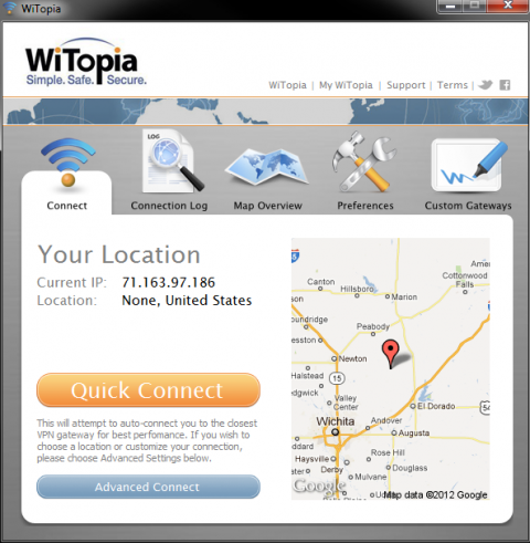 User guide for WiTopia™ Windows app XP-8.1 - personalVPN.com